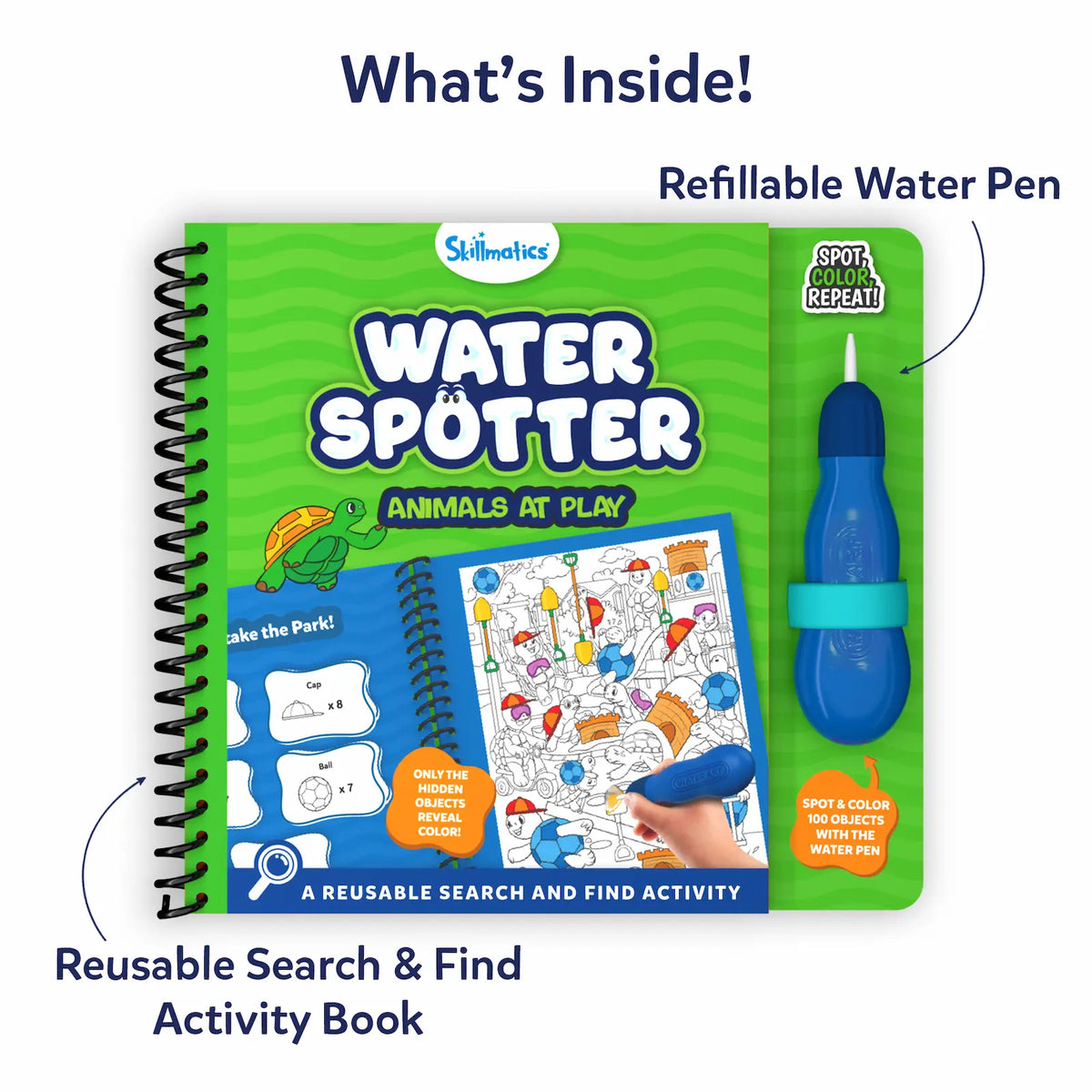 Water Spotter: Animals At Play | Reusable Search & Find Book (ages 4-8
