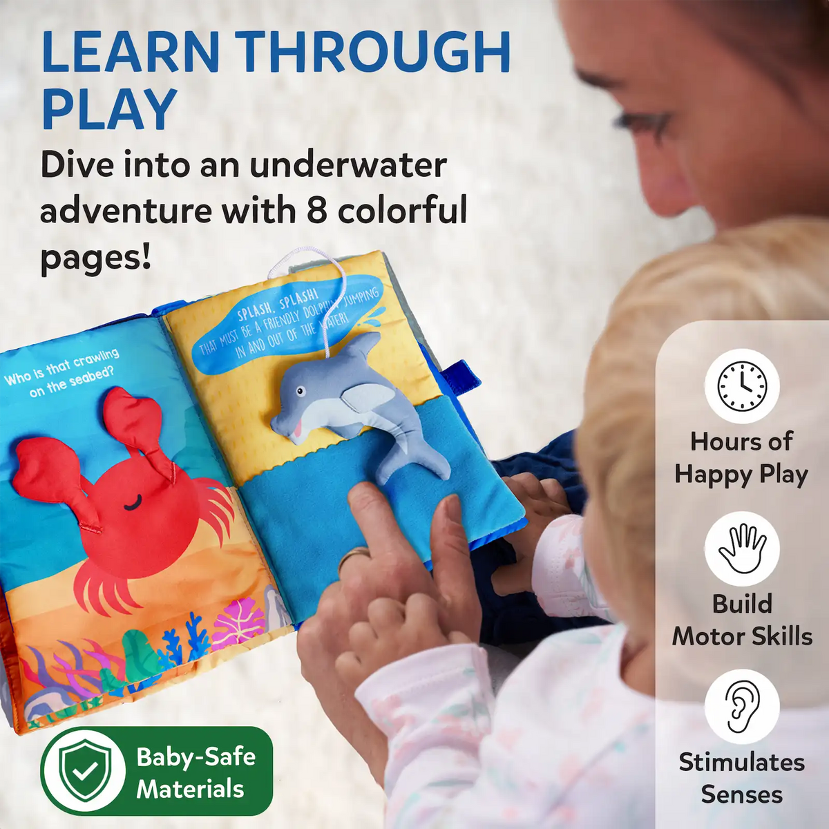 Buy Peek-A-Boo Underwater Animals Theme Book, Ages 6+ Months ...