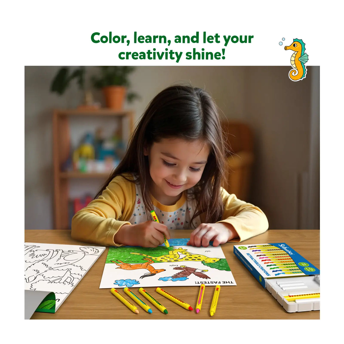 Color and Learn: Animals | Colouring Book (ages 3-6)