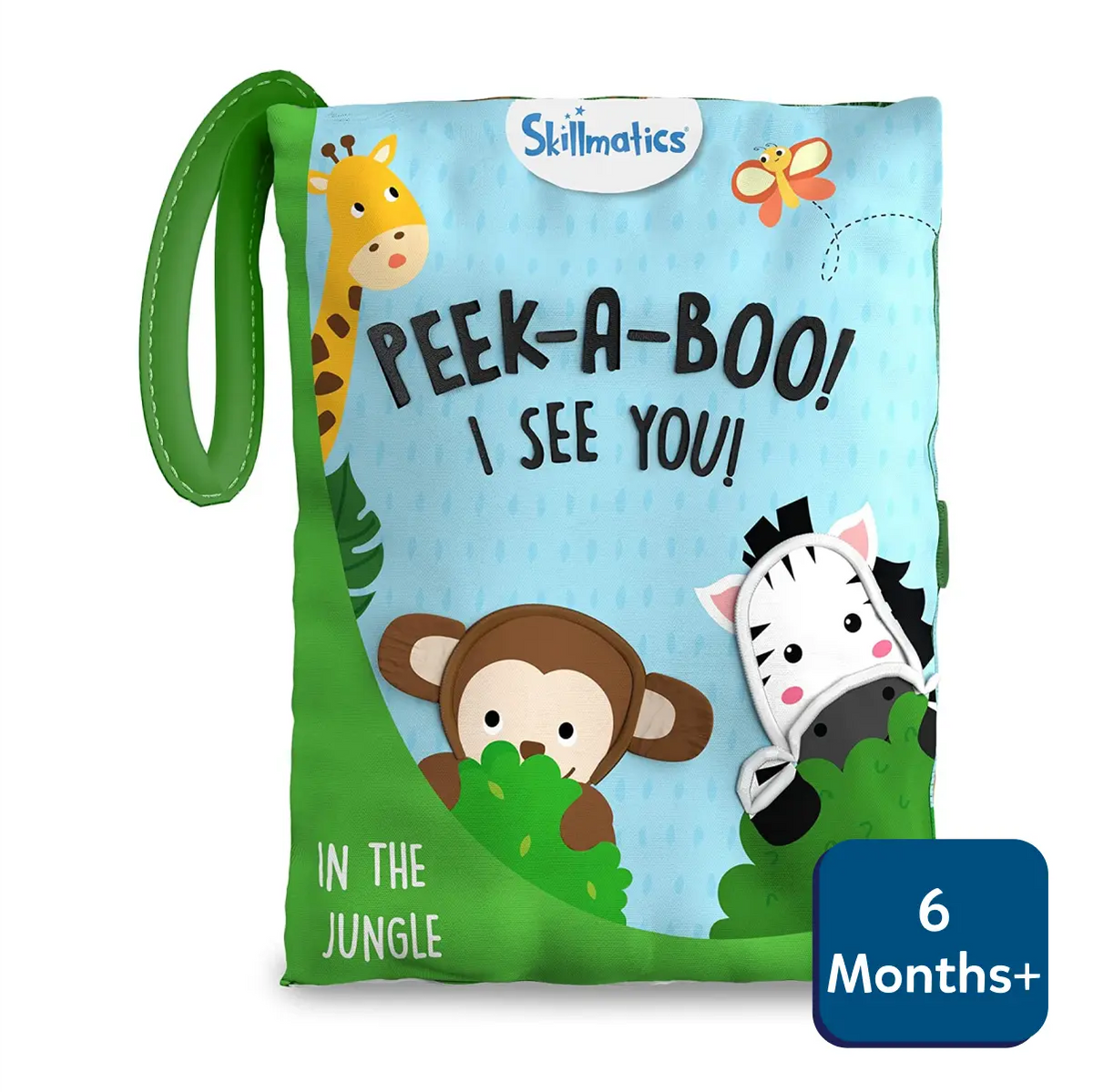 Skillmatics Peek-A-Boo Jungle Themed Soft Cloth Book (Ages 6+ Months ...