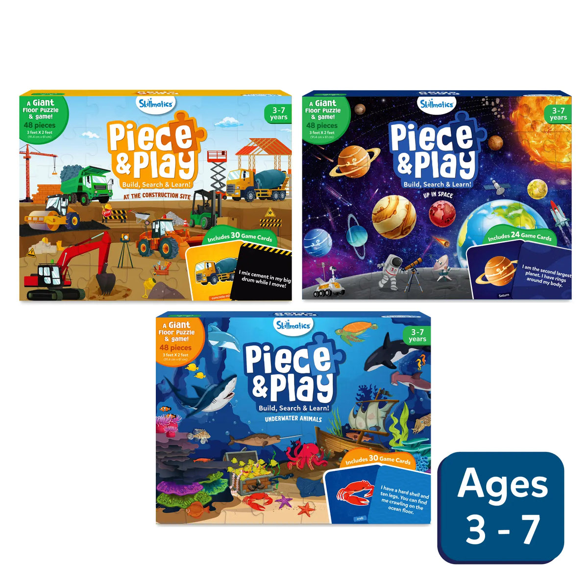 Buy Piece & Play Floor Puzzle Combos For 3-7 Year Old Kids Online in India