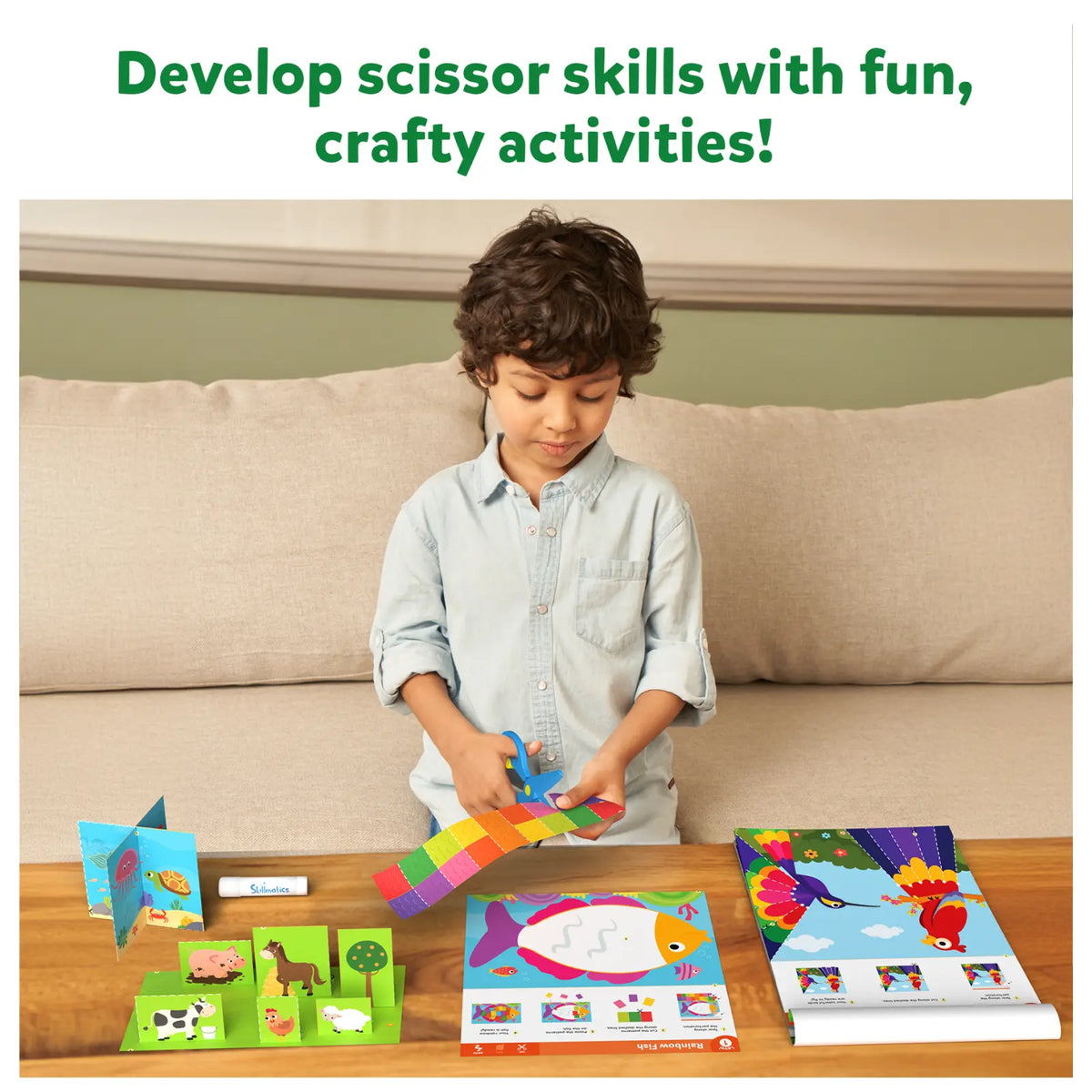 Skillmatics Snip Snip Amazing Animals Activity Book | Ages 3-7, 25 ...