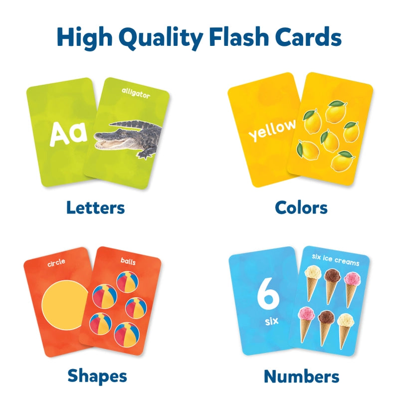 Learning Cards For Kids | Letters, Numbers, Colours & Shapes Flashcards ...