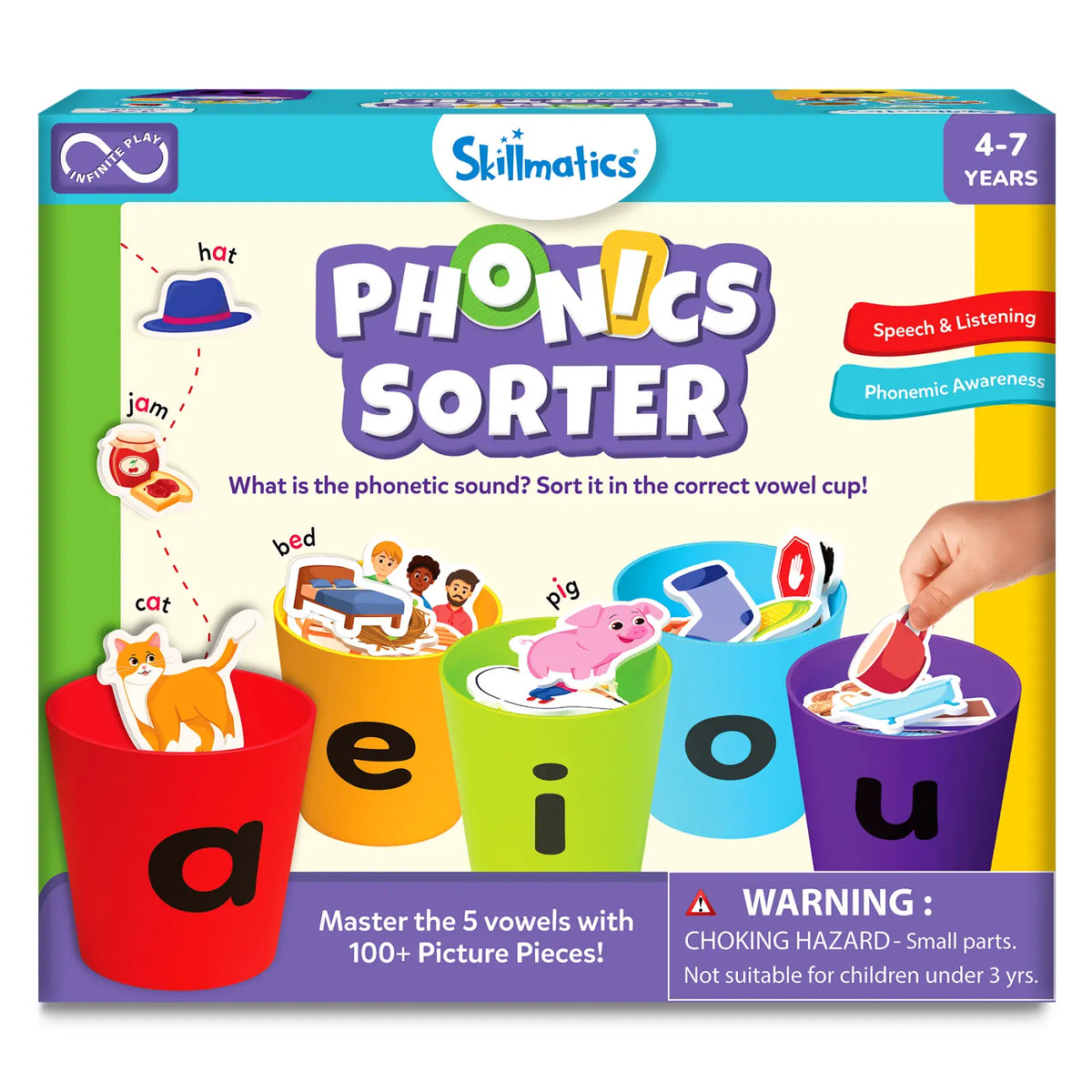 Skillmatics Phonics Sorter | Vowel Sorting & Early Reading Activity for ...