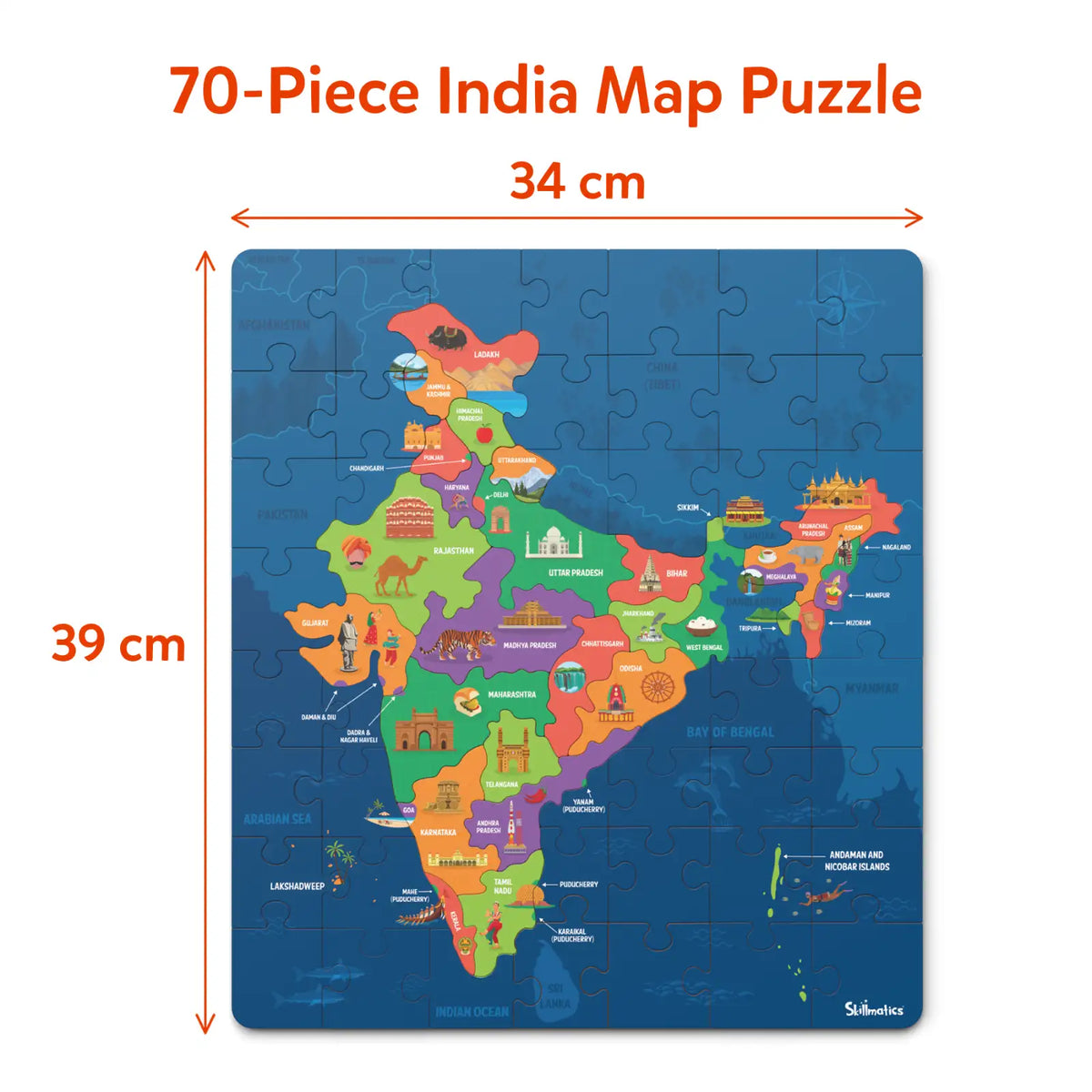 India Map Puzzle | Indian States Puzzle Game | Skillmatics