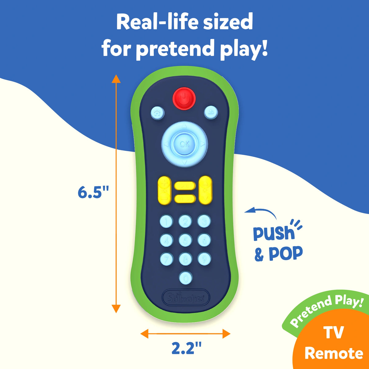 Push & Pop: TV Remote | Sensory & Fidget Toy (Ages 9-24 months)