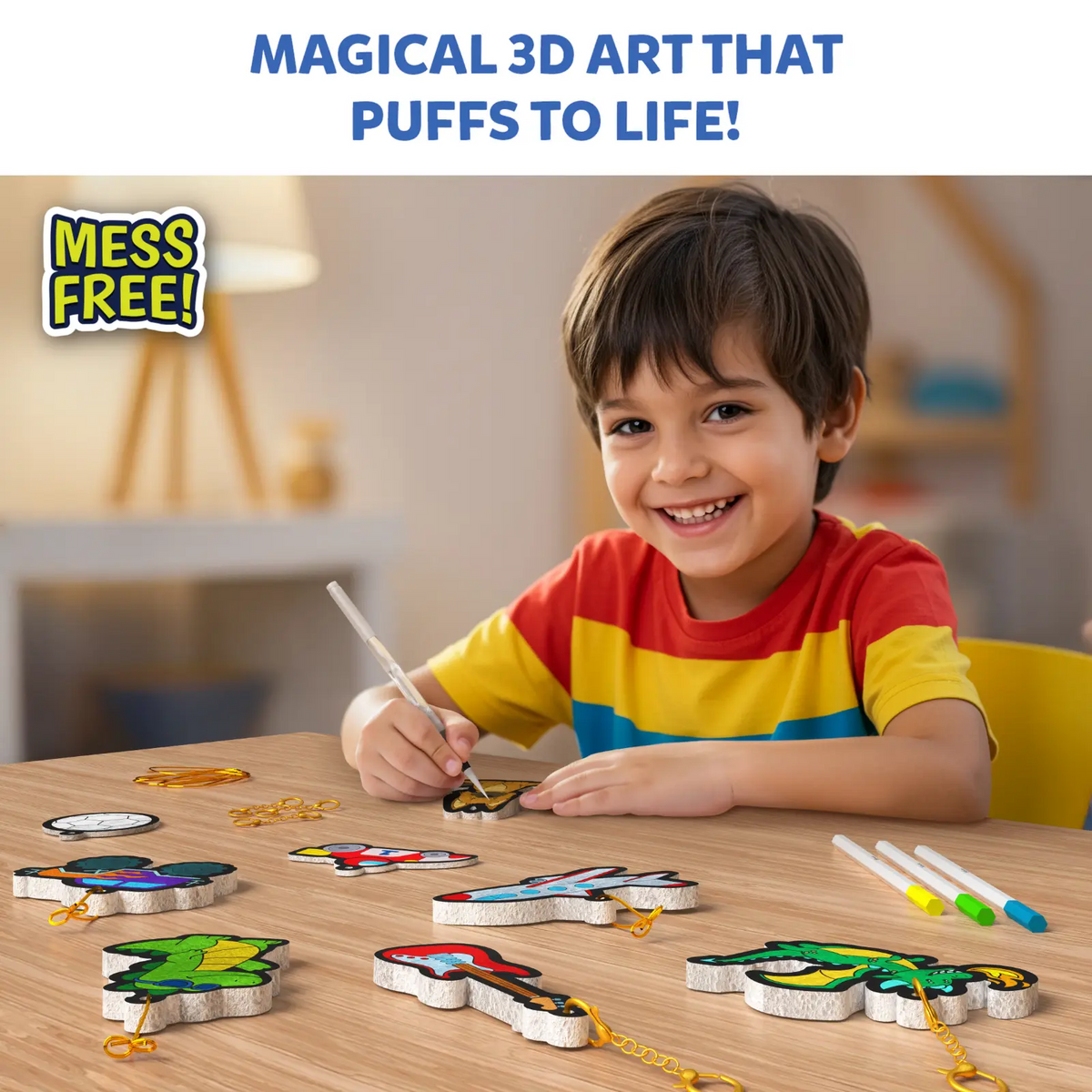 Skillmatics Aqua Puffs: Just Cool Things | 3D Art Kit (ages 4-10)