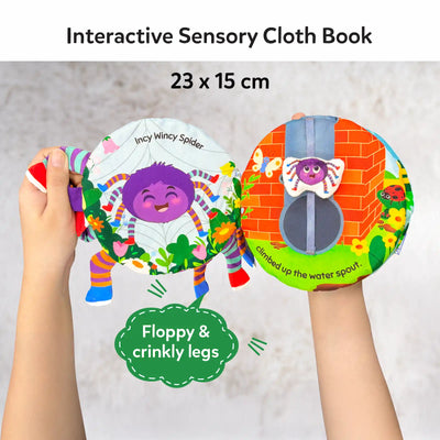 Skillmatics Incy Wincy Spider: Interactive Sensory Cloth Book (ages 6 ...