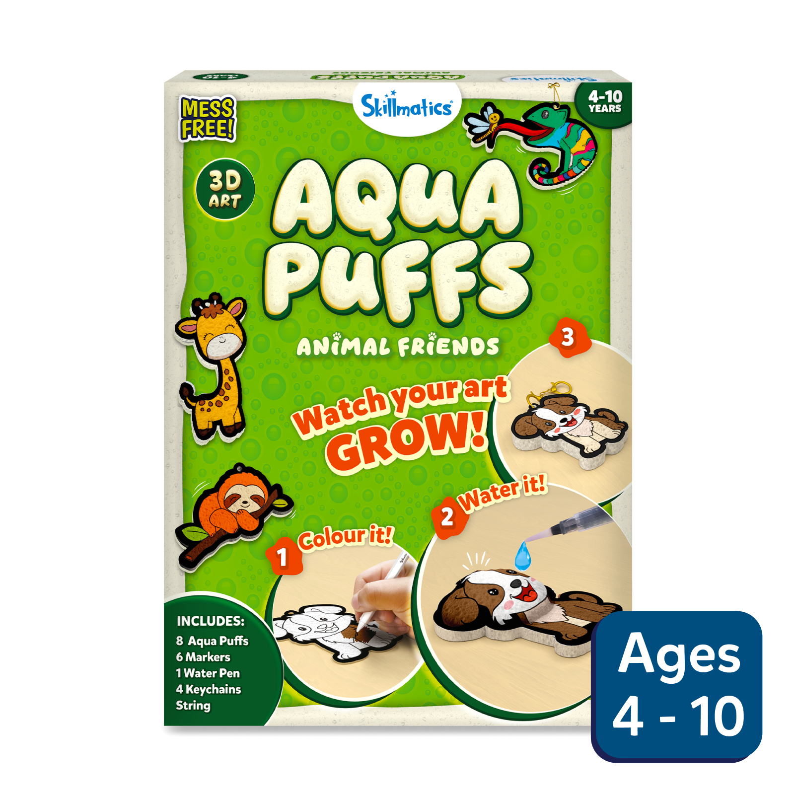 Skillmatics Aqua Puffs: Animal Friends | 3d Art For Kids (Ages 4+), Fun ...