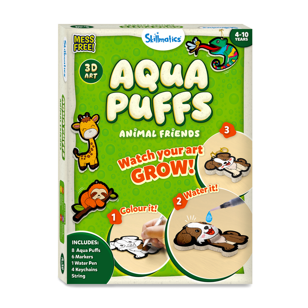 Skillmatics Aqua Puffs: Animal Friends | 3d Art For Kids (Ages 4+), Fun ...