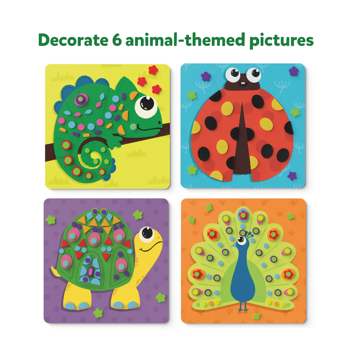 Animal Crafts Combo - Scratch & Sticker Kit (Age 3-8) | Skillmatics