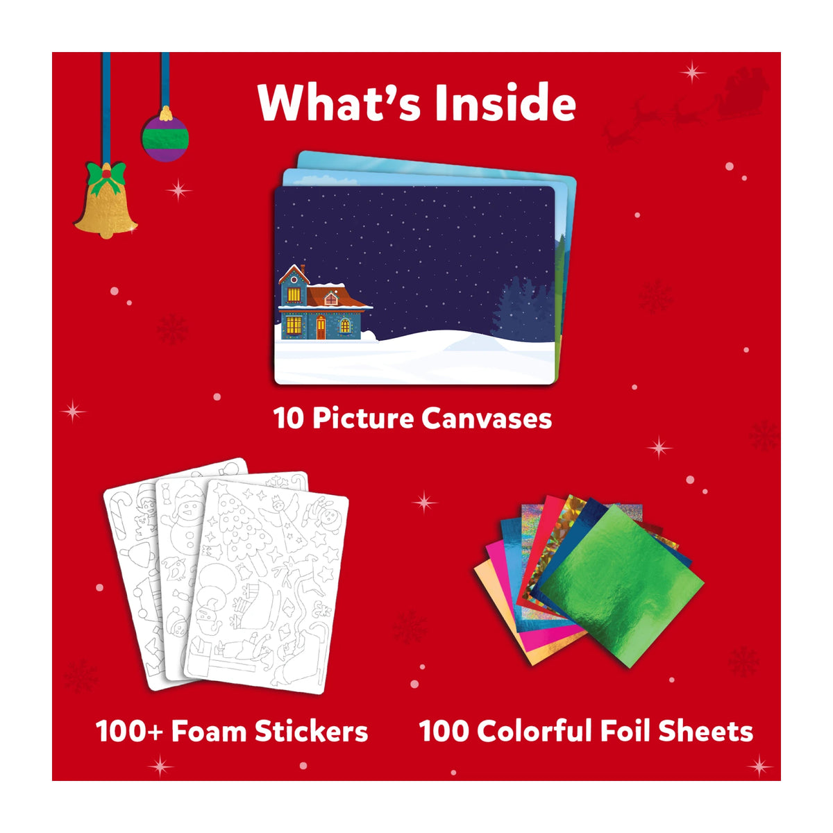 Christmas Craft Kit | Holiday Magic Foil Art (Ages 4-9)