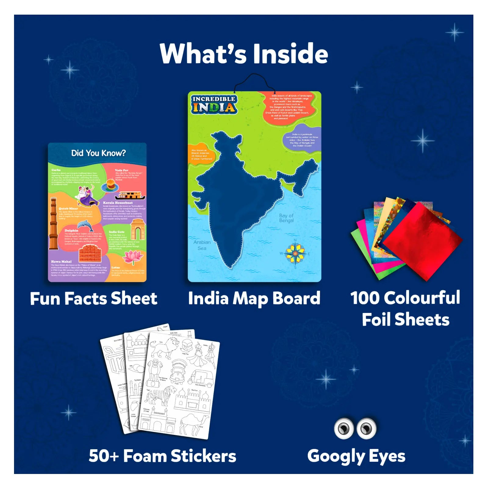 Shop Incredible India Foil Art Kit (Ages 4-12) Online in India ...