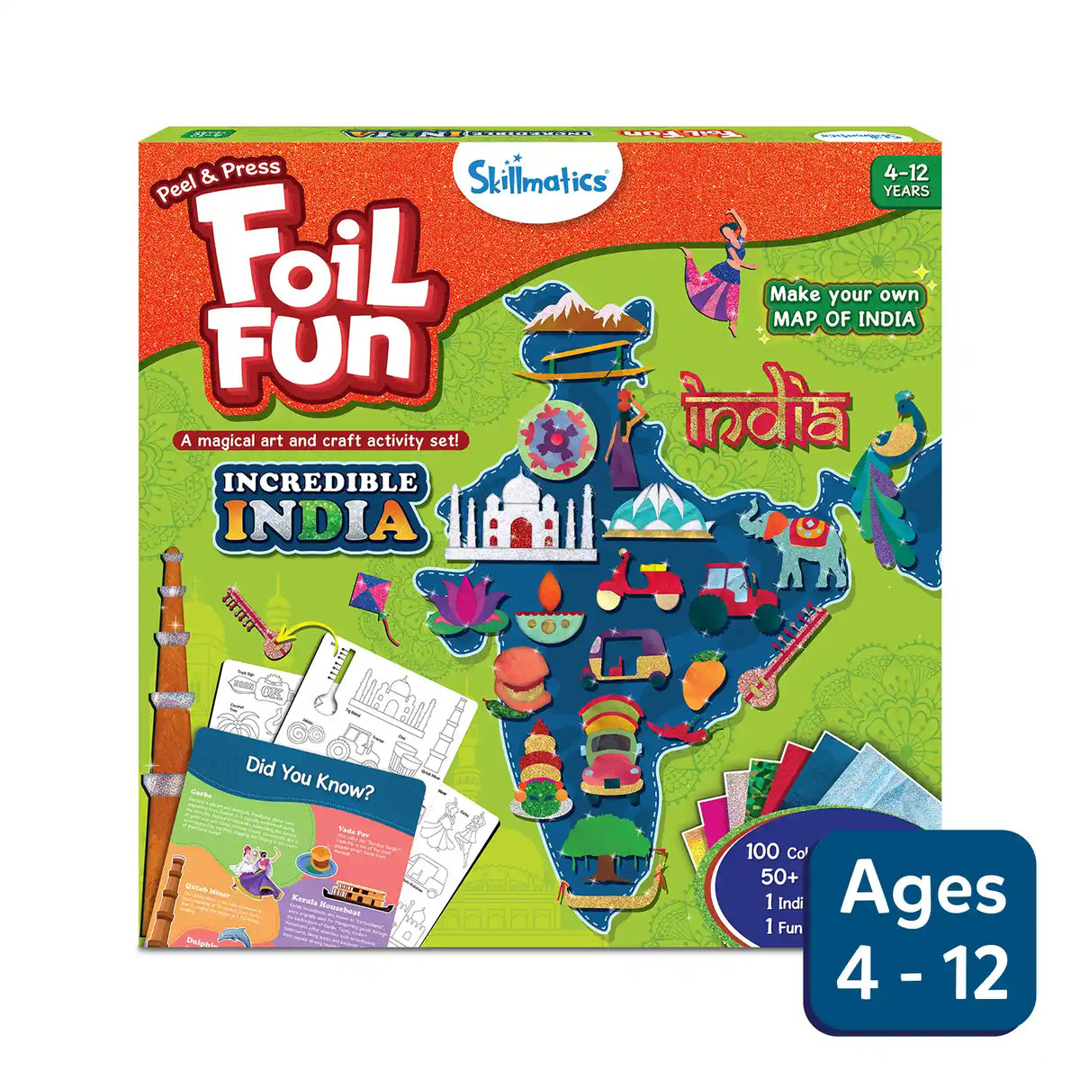 Incredible India Foil Art | Indian Map Craft Kit | Skillmatics