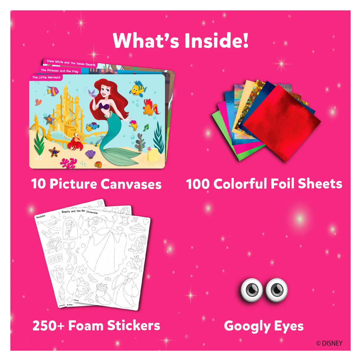 Disney Princesses Art Kit | No Mess Foil Craft Art Kit (ages 4-9 old)