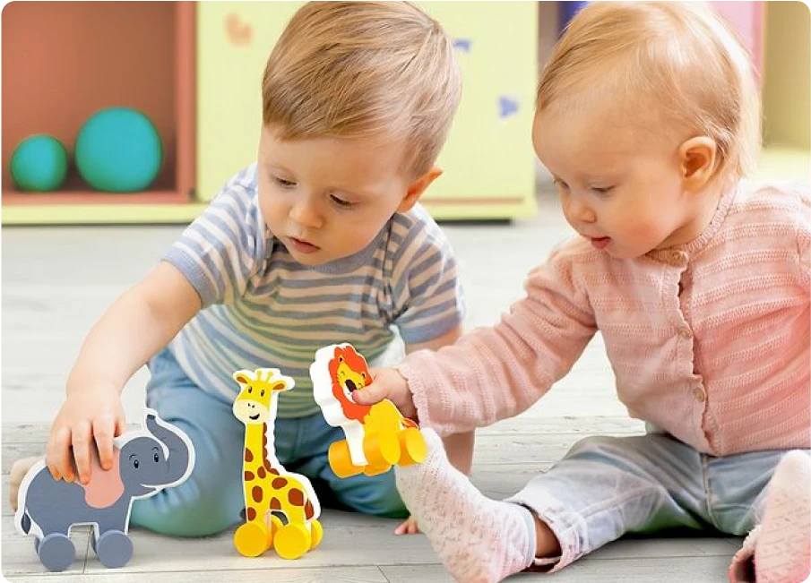 Animals on Wheels | Wooden Animal Toys on Wheels (9 months - 3 years ...