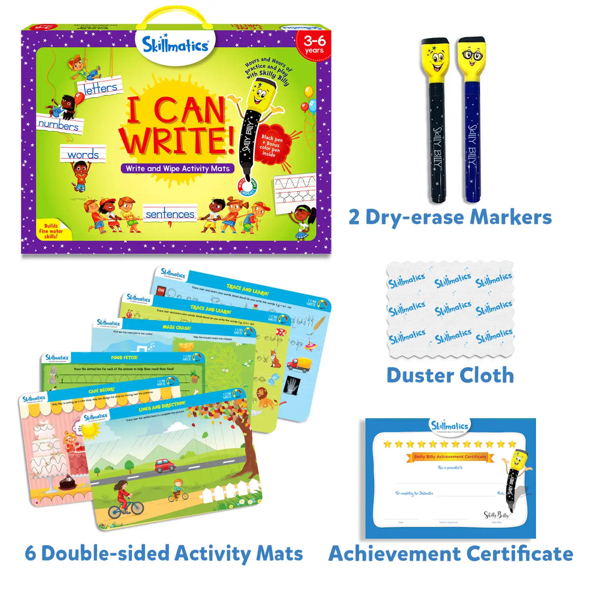 Buy I Can Write Reusable Activity Mats for Ages (3-6) | Skillmatics IN
