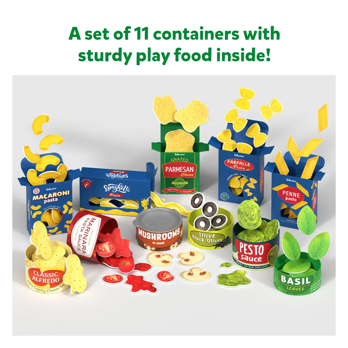 Pasta Play Food Set | Realistic Pretend Play Kit| Skillmatics