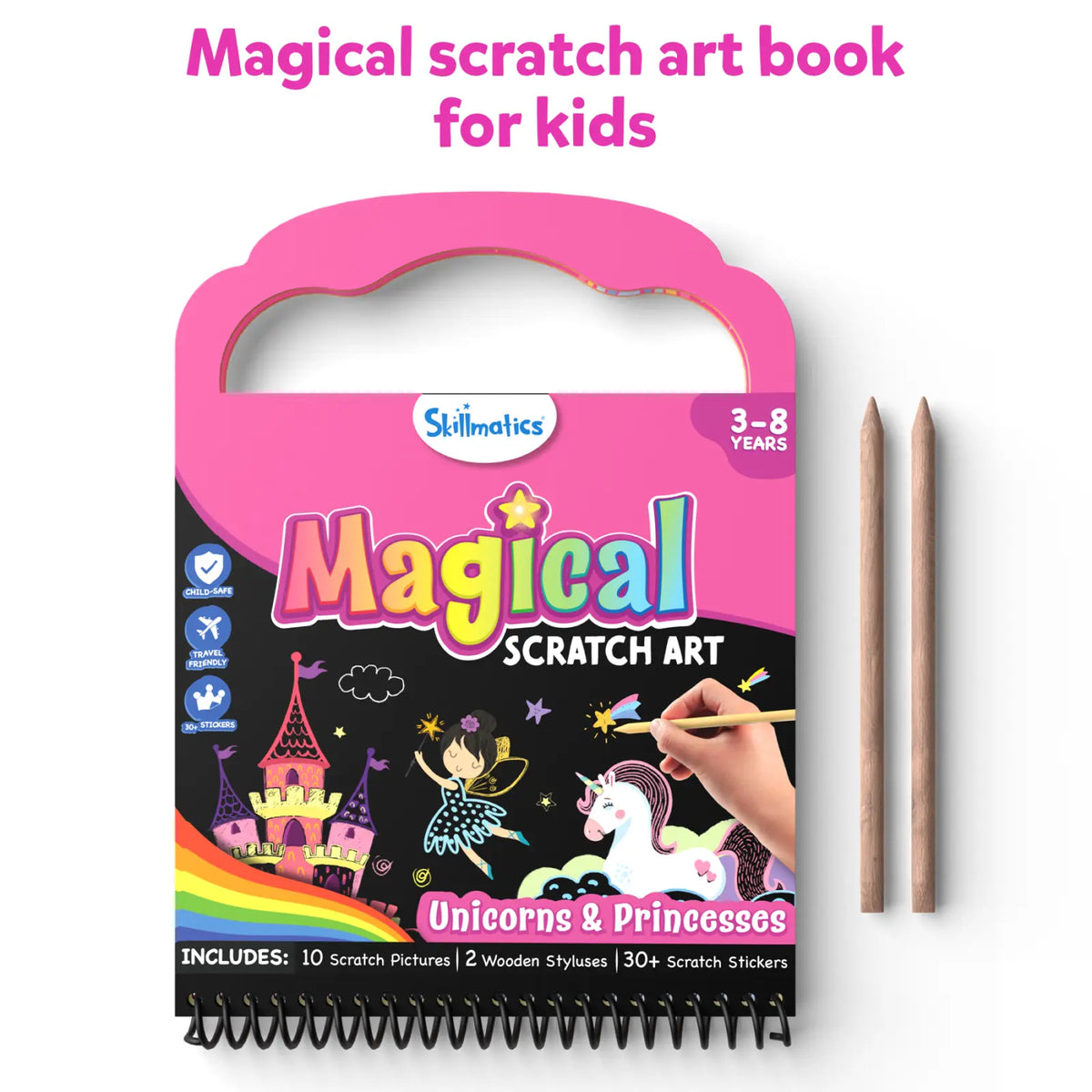 Scratch Book | Unicorn & Princesses Scratch Art | Skillmatics