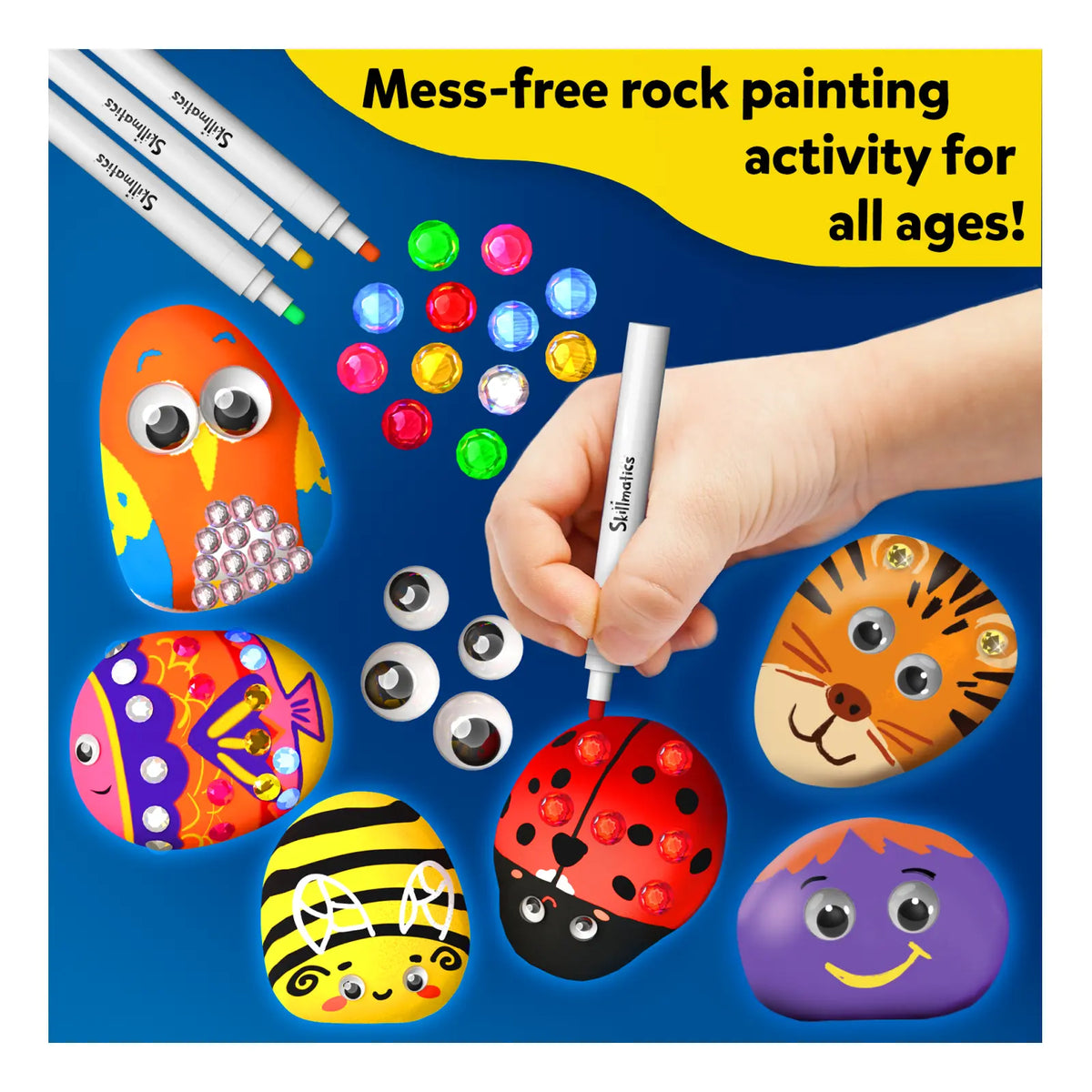 Rock Painting Kit | Mess-Free Art & Craft Activity (ages 4-12 ...