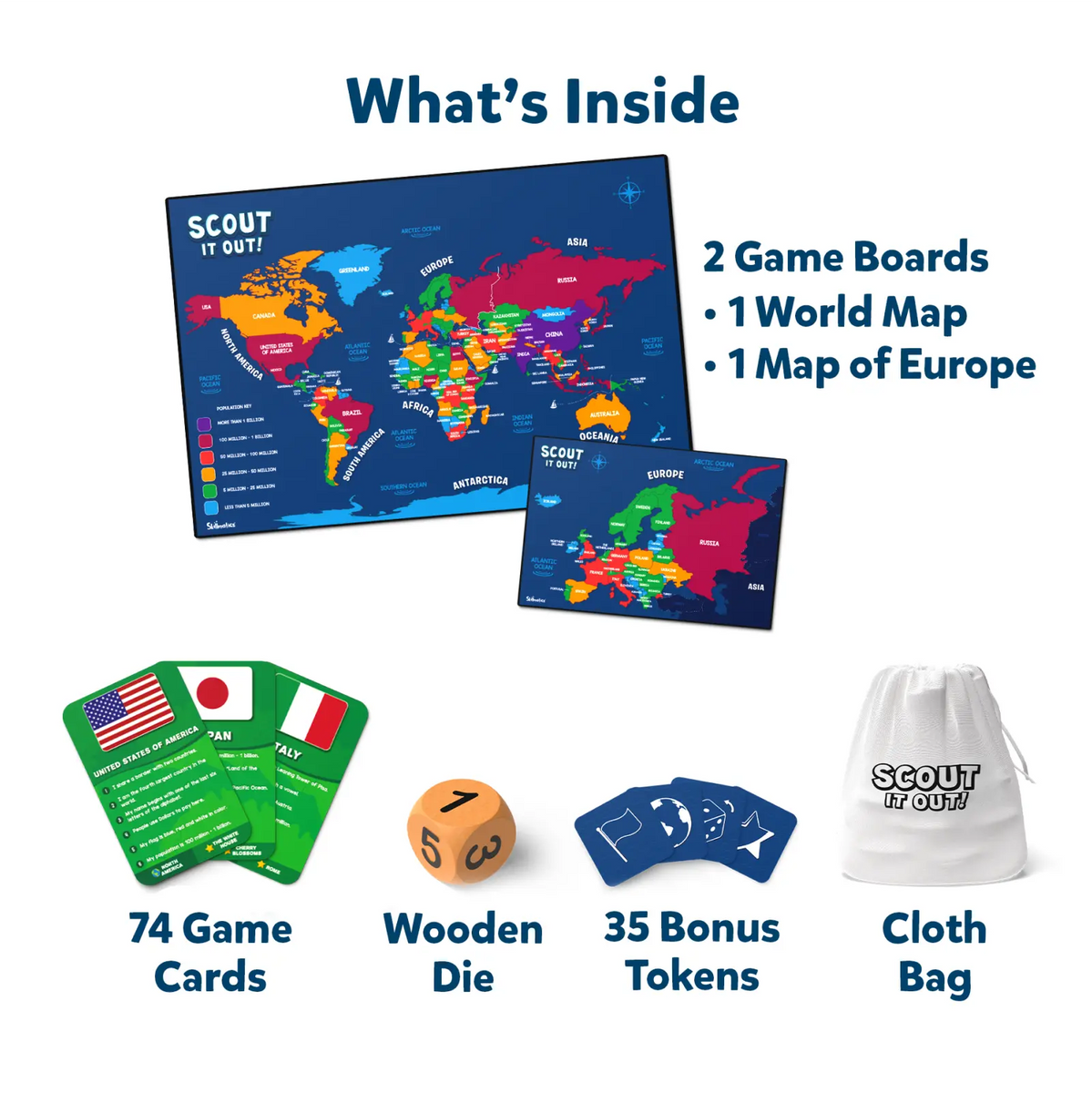 Scout it Out: Countries of The World | Trivia Board Game (ages 7+)