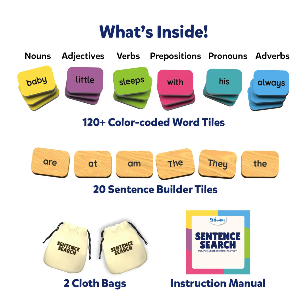 Skillmatics Sentence Building Activity Game (Ages 5-8) - Multicolour ...