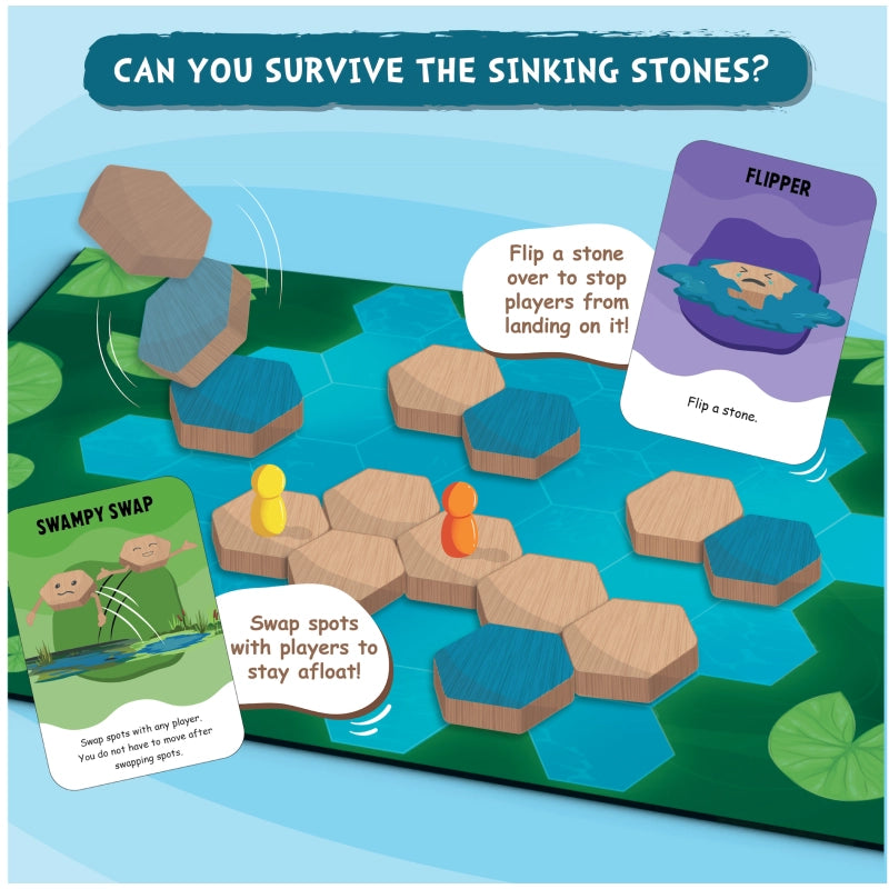 Sinking Stones Strategy Board Game ( Ages 6-9)